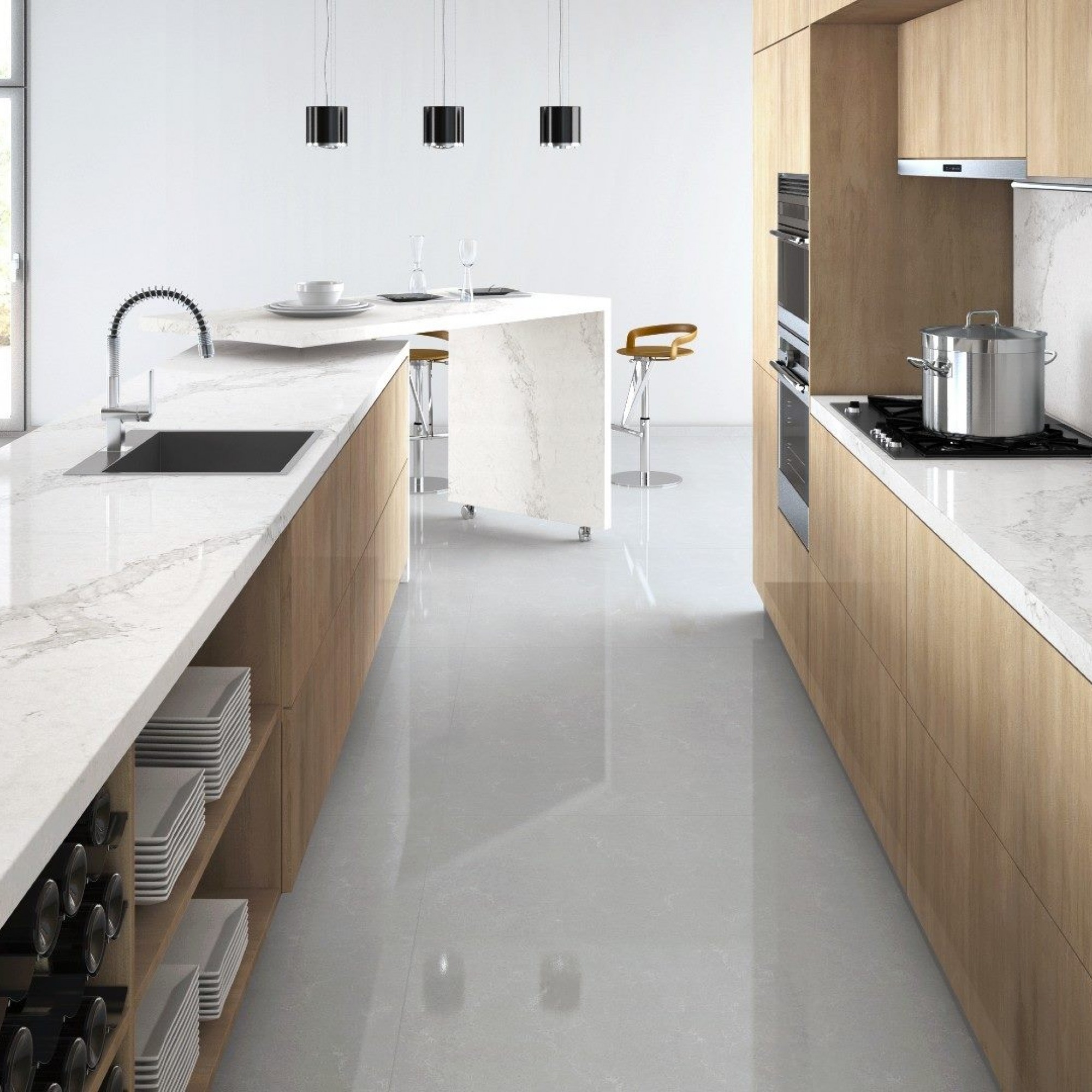 Wood v. Tile Kitchen Floors - Malibu Home Renovation