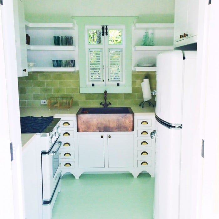 Small Kitchen Design - Mixing Metal Hardware - COCOCOZY